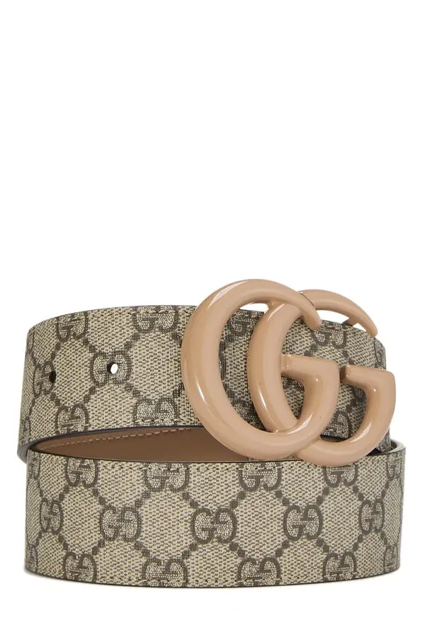 Gucci Gg Supreme Marmont Belt 75 - Beige