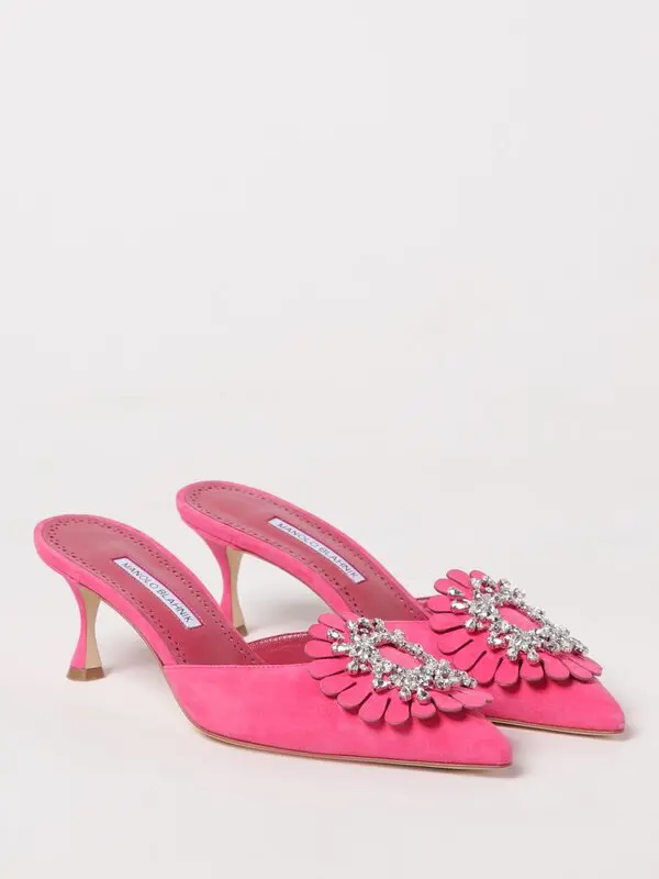 Manolo Blahnik Heeled Mules - Fuchsia