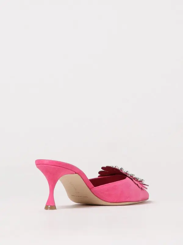 Manolo Blahnik Heeled Mules - Fuchsia