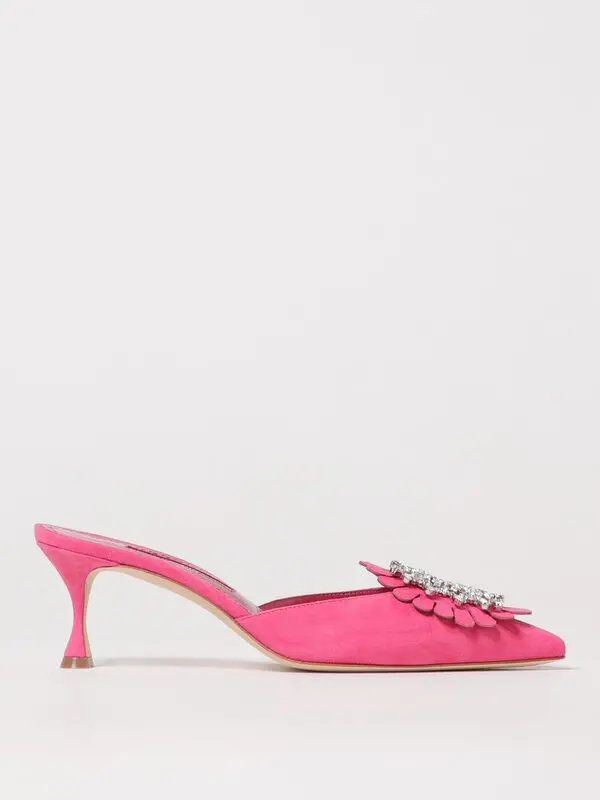 Manolo Blahnik Embellished Mules