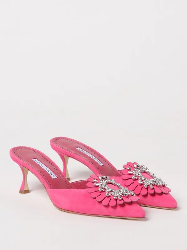 Manolo Blahnik Embellished Mules
