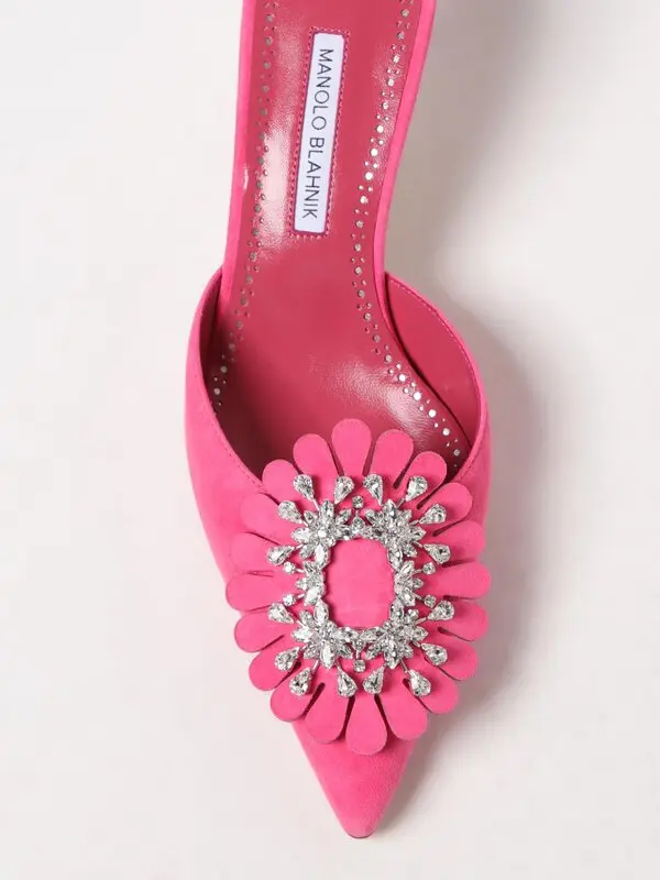 Manolo Blahnik Embellished Mules