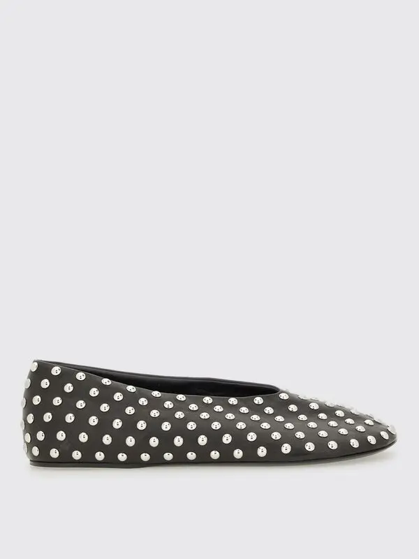 JIL SANDER Studded Ballet Flats - Black