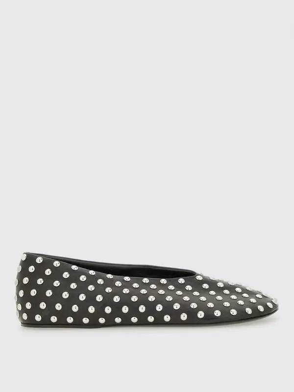 JIL SANDER Studded Ballet Flats - Black