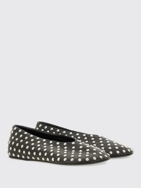 JIL SANDER Studded Ballet Flats - Black