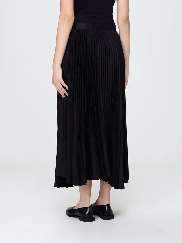 JIL SANDER Pleated Midi Skirt - Black