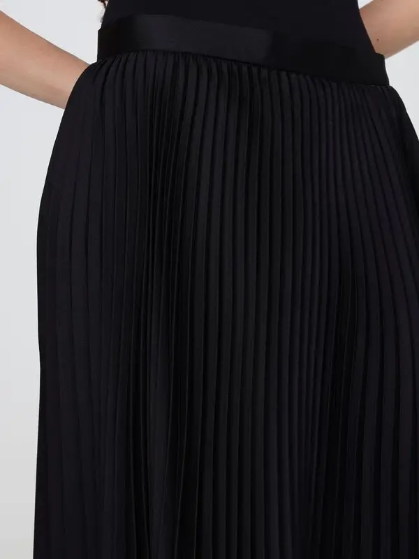 JIL SANDER Pleated Midi Skirt - Black