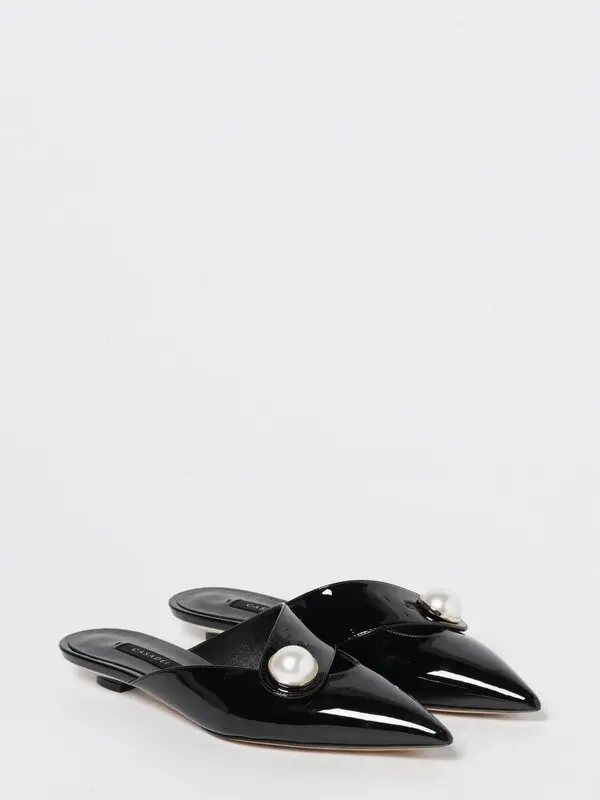Casadei Pointed Toe Mules - Black