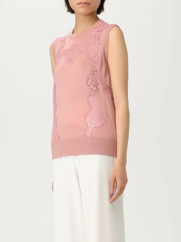 Dolce & Gabbana Lace Detailed Knit Top