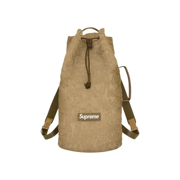 Supreme Fat Tip Jacquard Denim Backpack - Tan