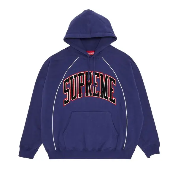 Supreme Boxy Piping Arc Hooded Sweatshirt - Blue
