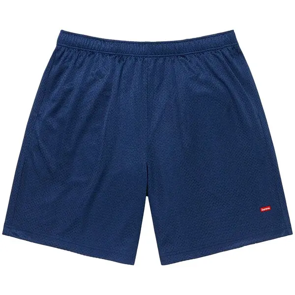 Supreme Small Box Baggy Mesh Short 'navy - Blue
