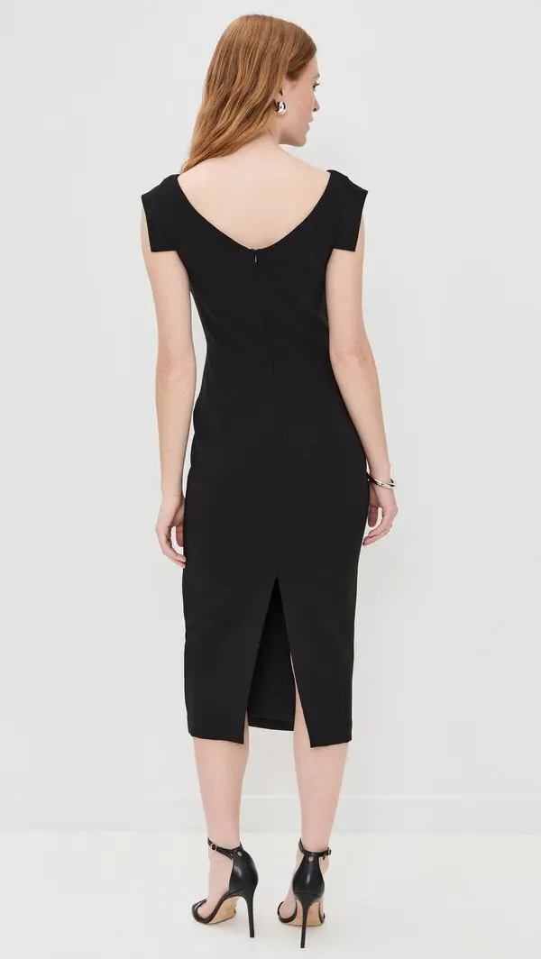 Black Halo Jacqueline Midi Dress - Black