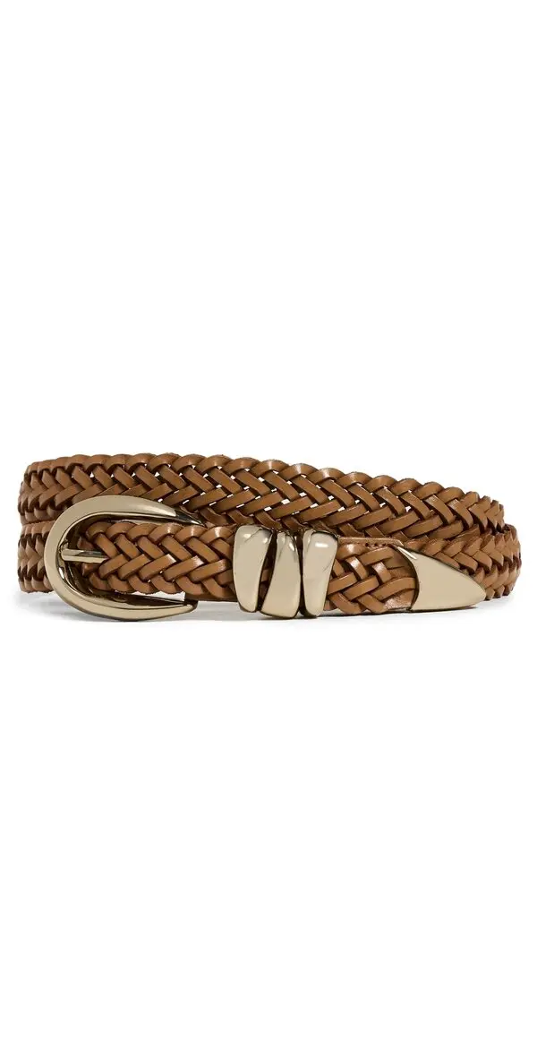 Madewell Woven Triple Metal Keeper Belt - Light Caramel