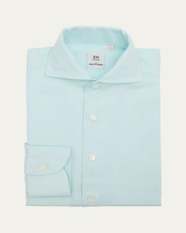 100HANDS Limited Edition Cotton And Linen Sport Shirt - Mint
