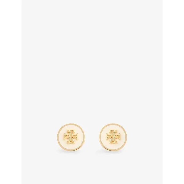 Tory Burch Kira Stud Earrings - Tory Gold / New Ivory