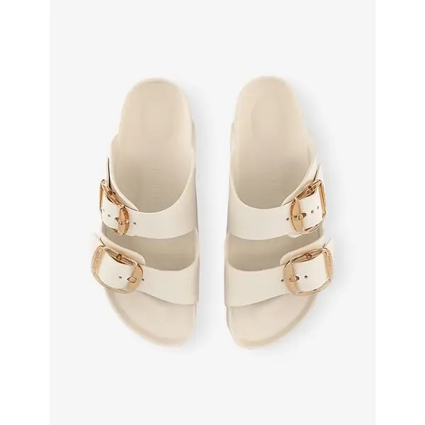 BIRKENSTOCK Arizona Big Buckle Suede Sandals - Eggshell Eva