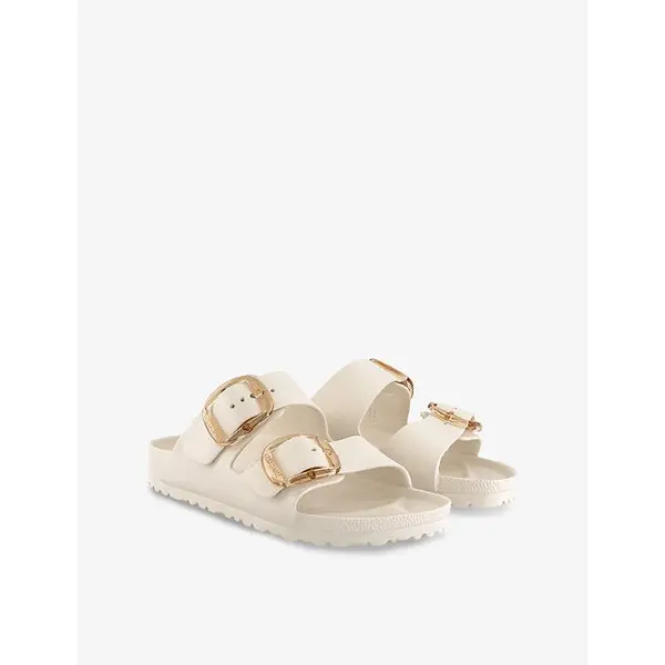BIRKENSTOCK Arizona Big Buckle Suede Sandals - Eggshell Eva