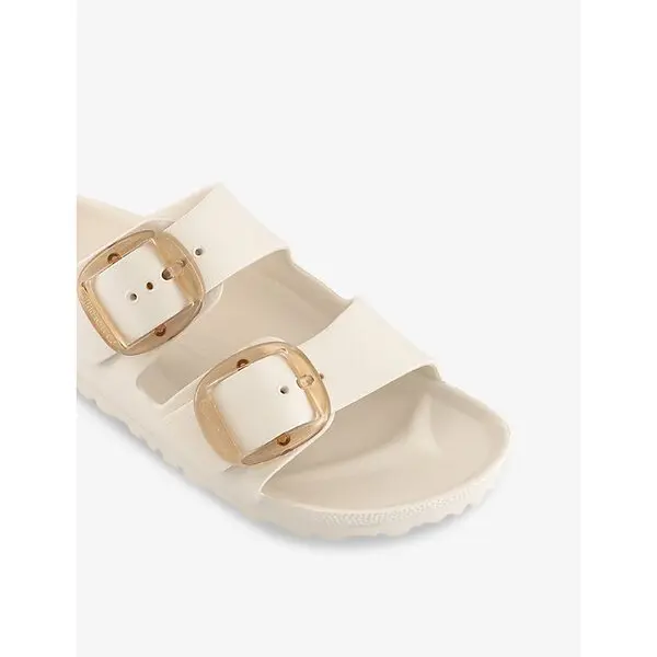 BIRKENSTOCK Arizona Big Buckle Suede Sandals - Eggshell Eva