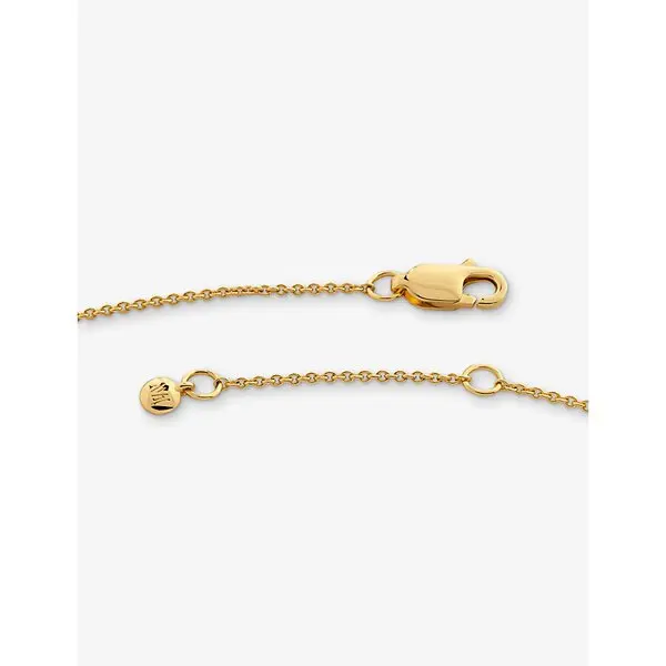 Monica Vinader Initial-p Stamp 18ct Yellow Vermeil Chain Necklace - Gold