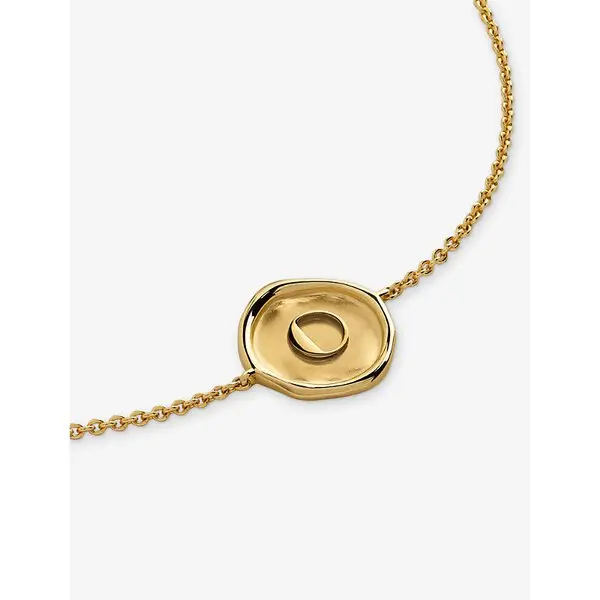 Monica Vinader Initial-o Stamp 18ct Yellow Vermeil Chain Bracelet - Gold