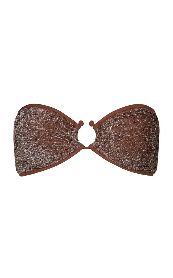 Johanna Ortiz Seawaters U-ring Bikini Top - Brown