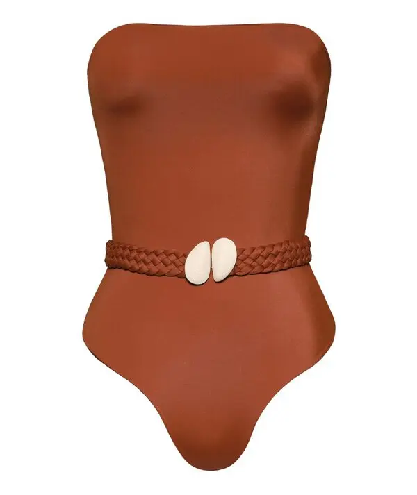 Johanna Ortiz Classic Strapless One-piece Swimsuit