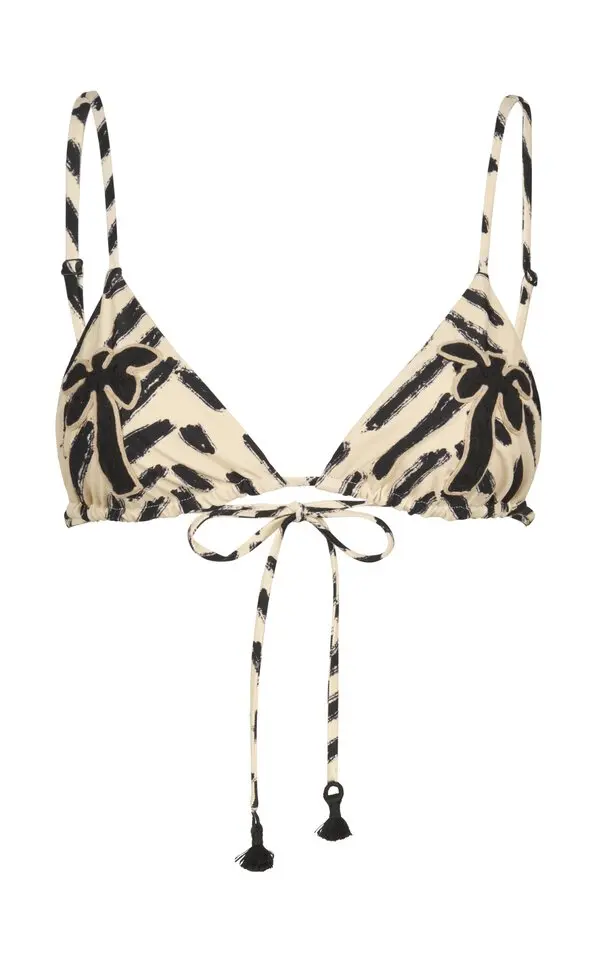 Johanna Ortiz Konibo Printed Bikini Top - Ivory
