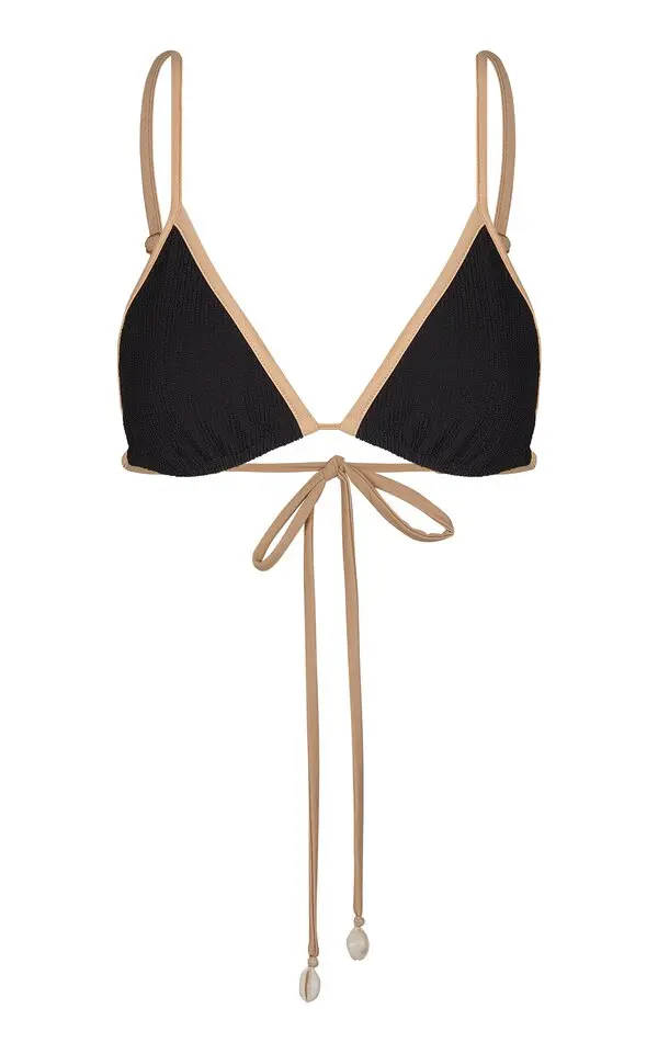 Johanna Ortiz Playa Del Río Bikini Top - Black