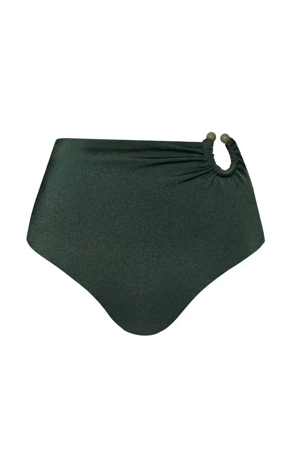 Johanna Ortiz Taita High-rise Bikini Bottom - Dark Green