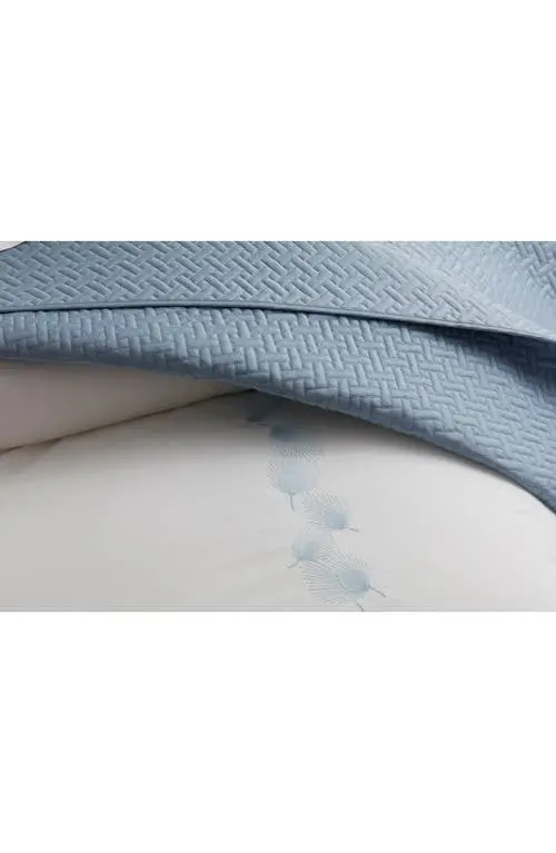 MATOUK Feather Embroidered Duvet Cover - Blue