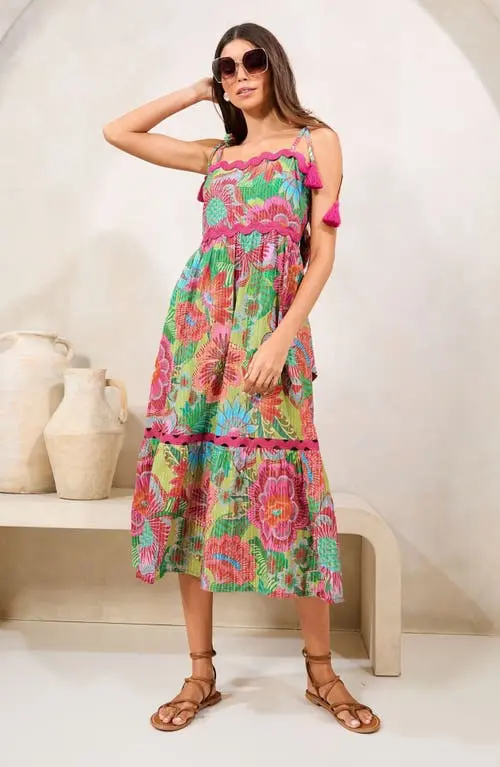 LIPSY Floral Print Tie Strap Maxi Dress