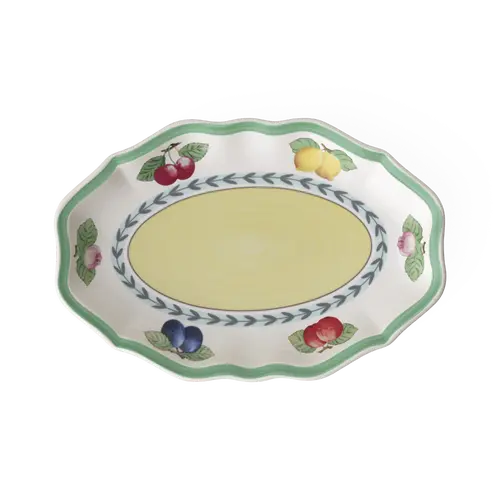 VILLEROY & BOCH French Garden Fleurence Pickle Dish/gravy Stand - White