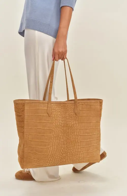 REFORMATION Sofia Tote - Sienna Embossed Suede