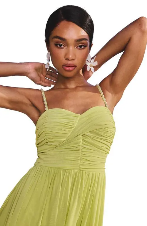 LIPSY Embellished Strap Ruched Maxi Dress