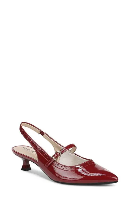 LIFESTRIDE Marilyn Slingback Kitten Heel Pumps - Dark Cherry