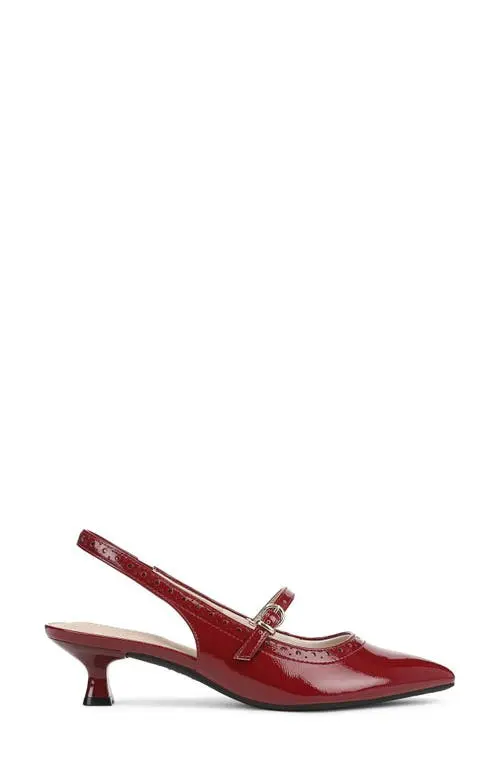 LIFESTRIDE Marilyn Slingback Kitten Heel Pumps - Dark Cherry
