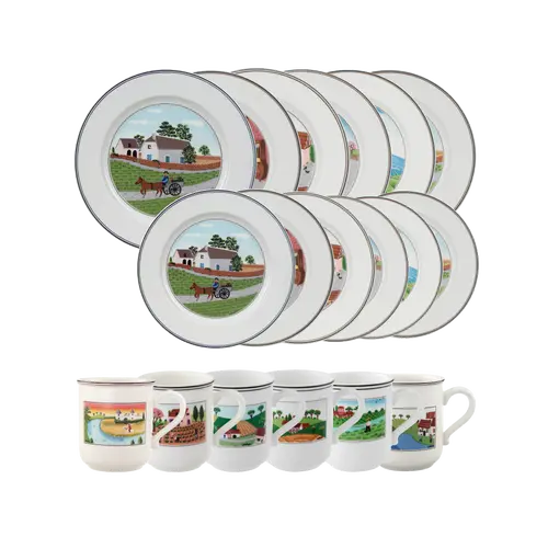 VILLEROY & BOCH Design Naif 18 Piece Dinnerware Set For 6 - Multi