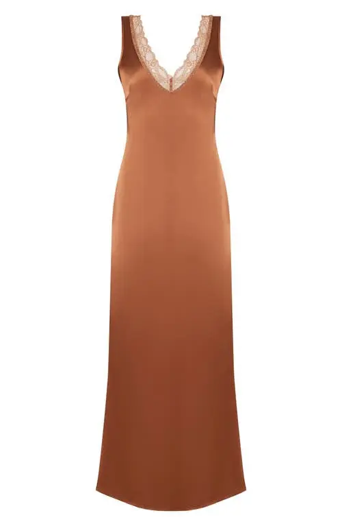 Lioness Lace Trim Satin Maxi Dress