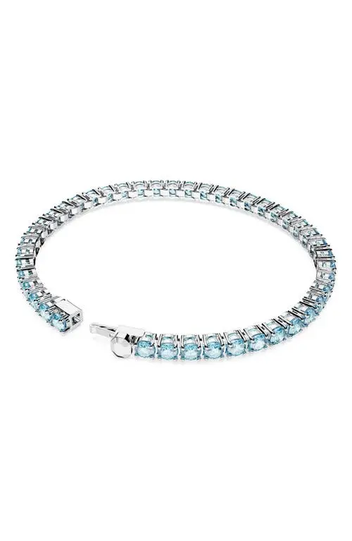 SWAROVSKI Matrix Crystal Tennis Bracelet - Blue