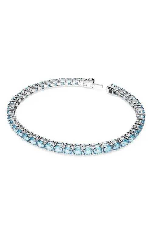 SWAROVSKI Matrix Crystal Tennis Bracelet - Blue