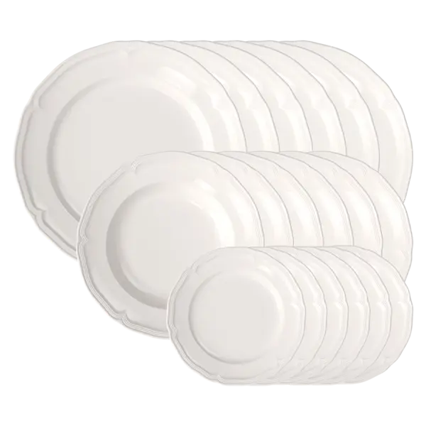 VILLEROY & BOCH Manoir 18 Piece Set - White