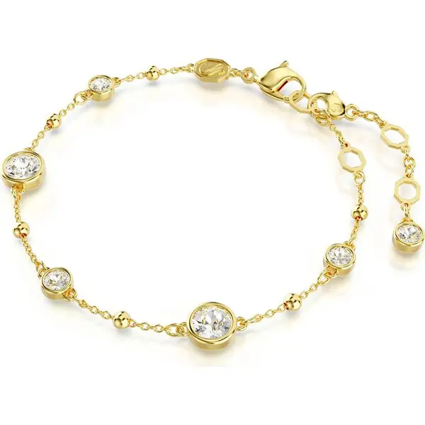 SWAROVSKI Imber Crystal Station Bracelet - White/ Gold