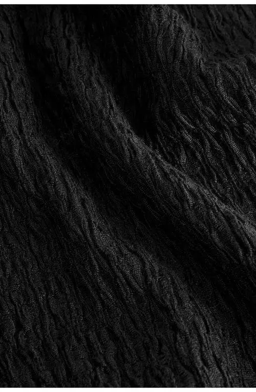 NEXT Textured Sleeveless Button-up Top - Black