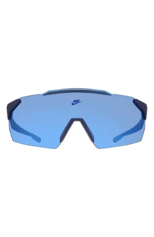 Nike Limitless 61mm Shield Sunglasses - Blue Void / Blue Mirror