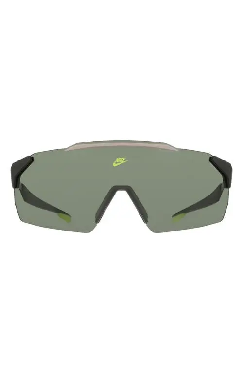 Nike Limitless 61mm Shield Sunglasses - Sequoia / Green