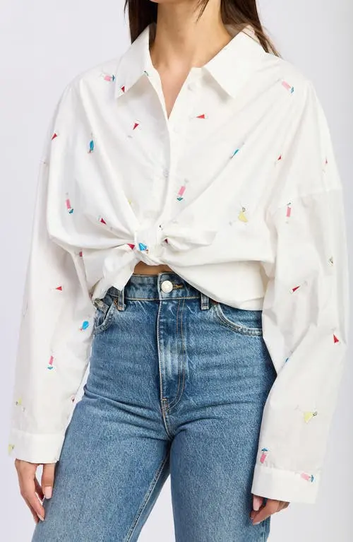 EN SAISON Nellie Printed Button-up Shirt