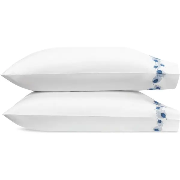 MATOUK Feather Set Of 2 Pillowcases - Navy