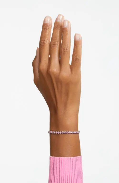 SWAROVSKI Matrix Crystal Tennis Bracelet - Pink