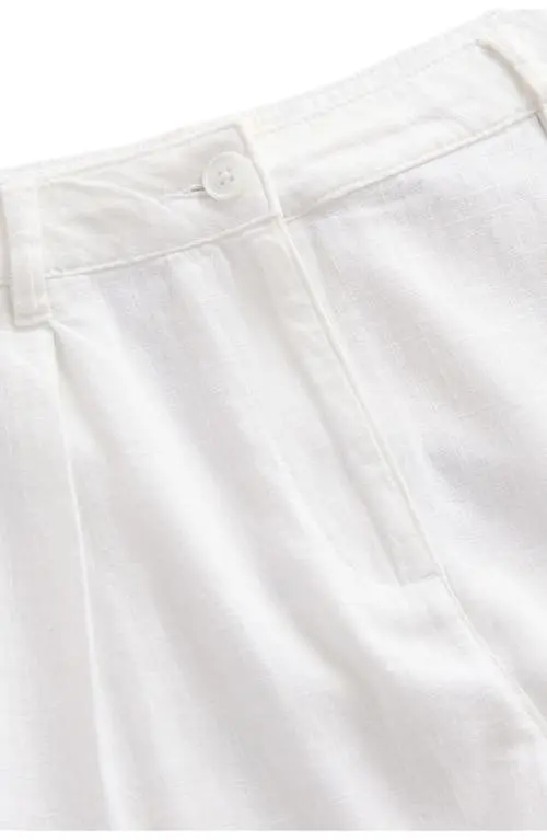 NEXT Embroidered Eyelet Linen Blend Shorts